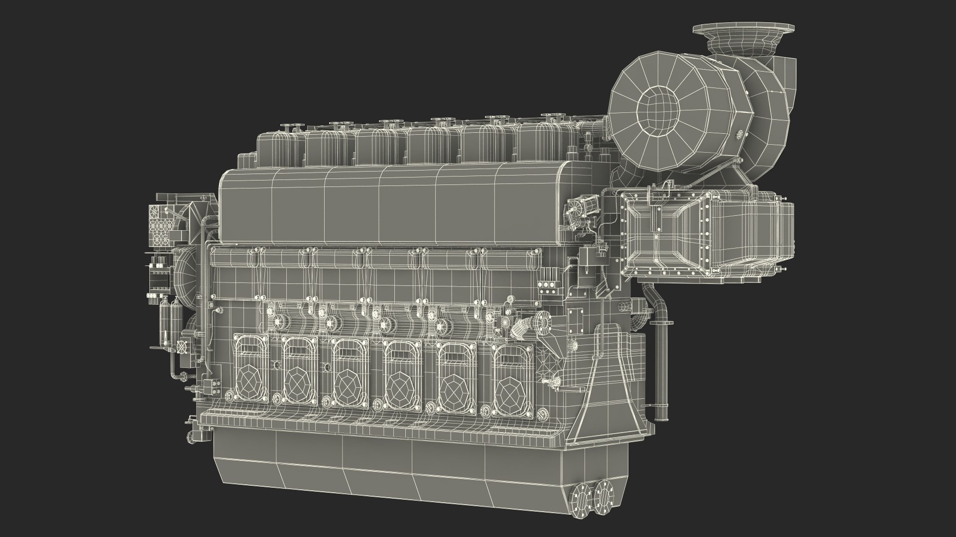 Marine Engine Blue Model - TurboSquid 2274431