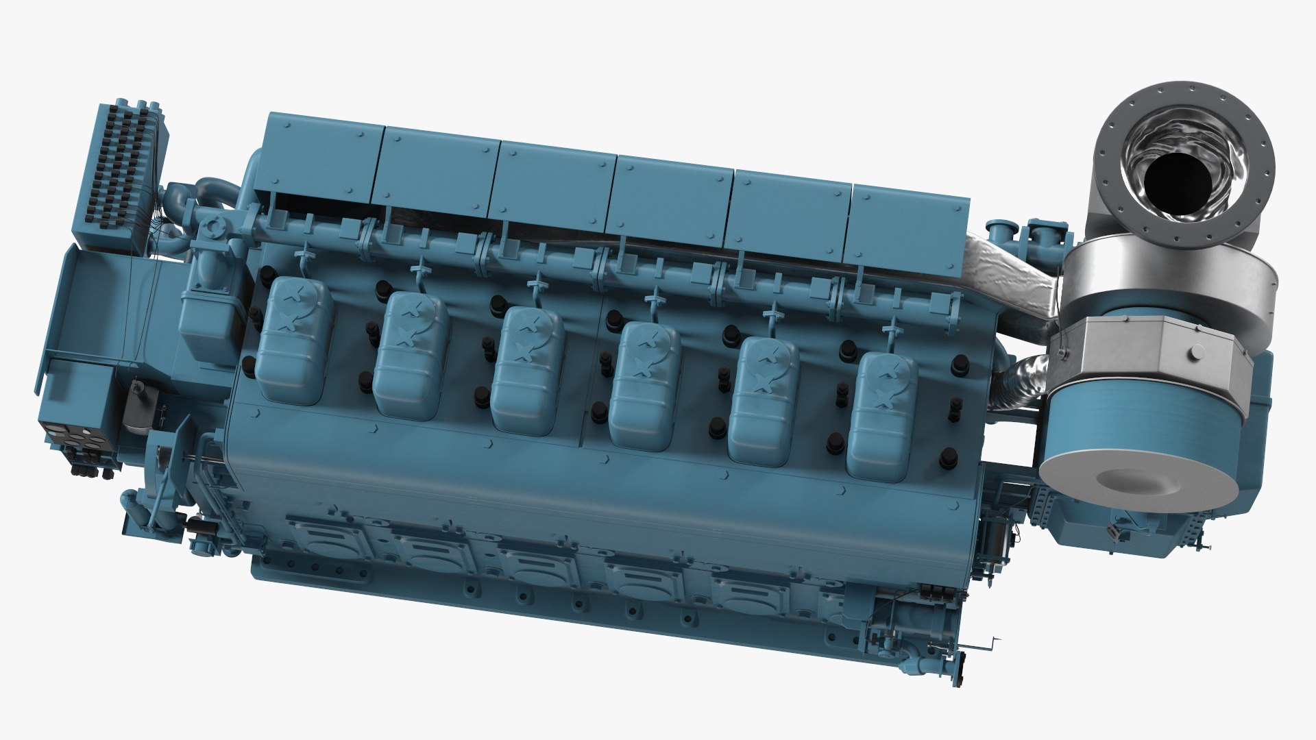 Marine Engine Blue Model - TurboSquid 2274431