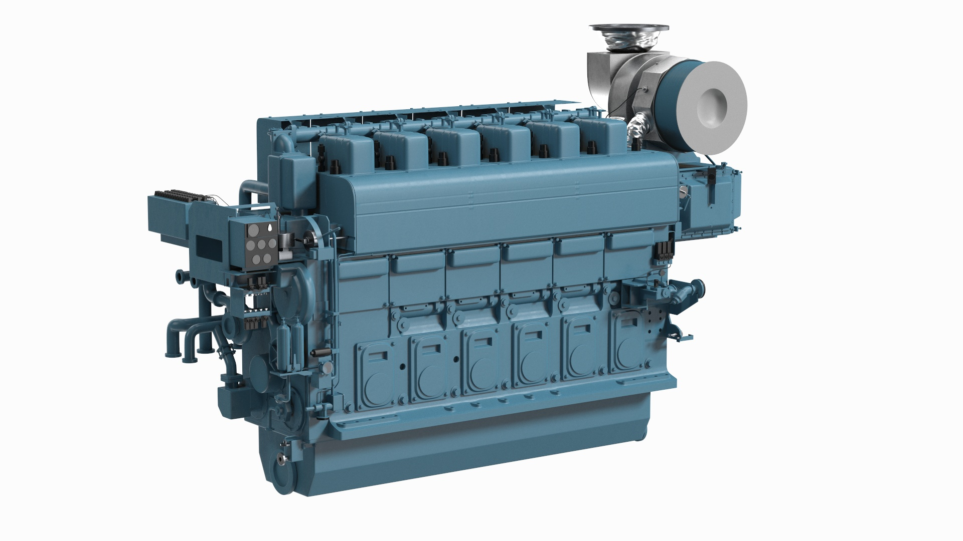 Marine Engine Blue Model - TurboSquid 2274431