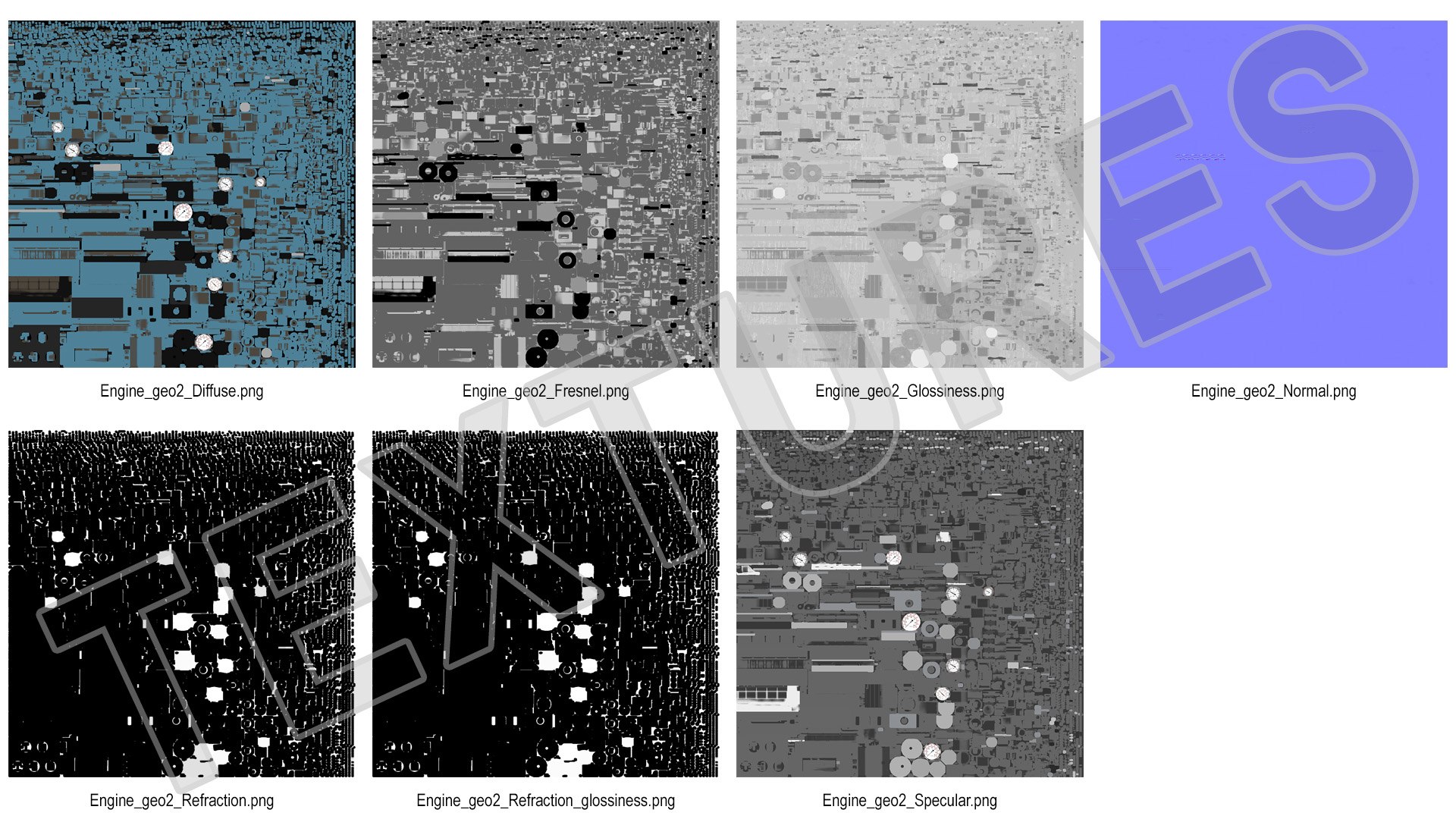 Marine Engine Blue Model - TurboSquid 2274431