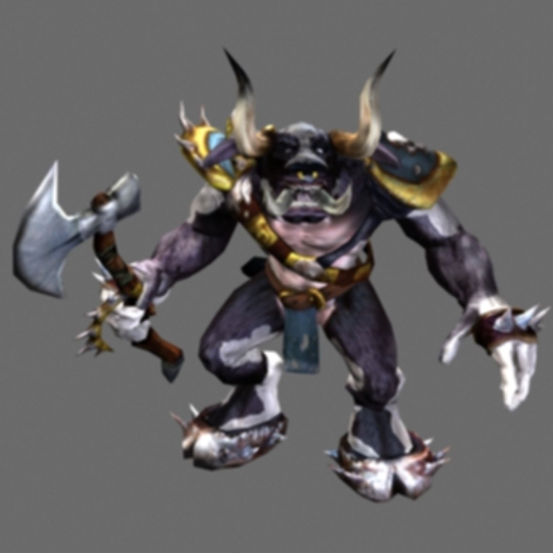 Character Rigged Minotaur Warrior Armor 3d Model