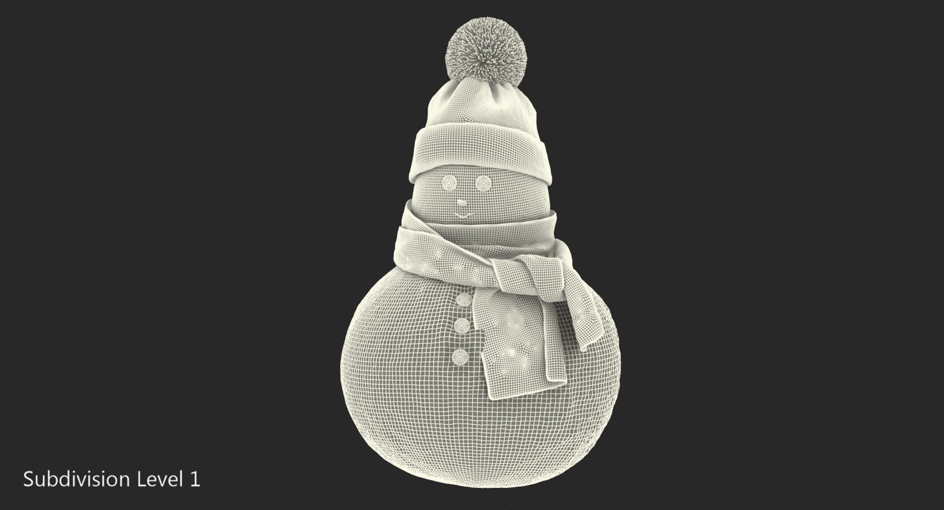 3D little snowgirl christmas snow model - TurboSquid 1357845