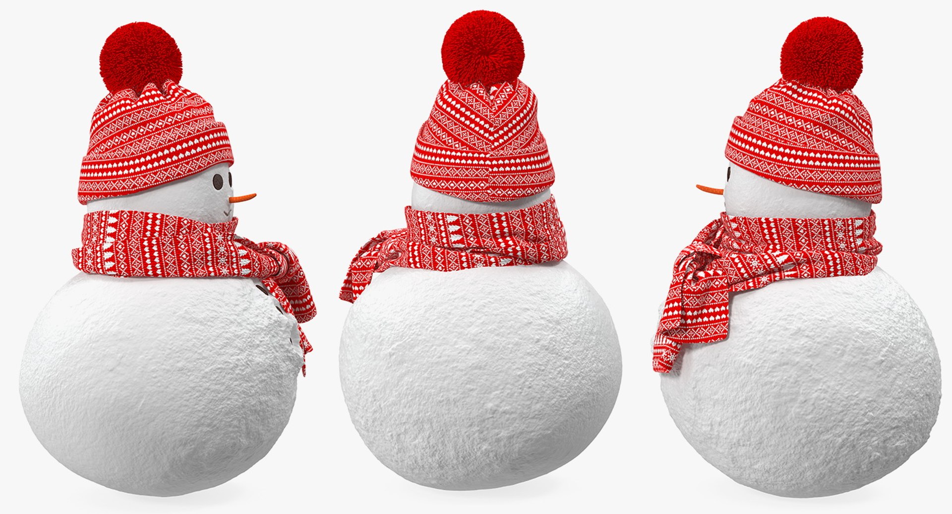 3D Little Snowgirl Christmas Snow Model - TurboSquid 1357845