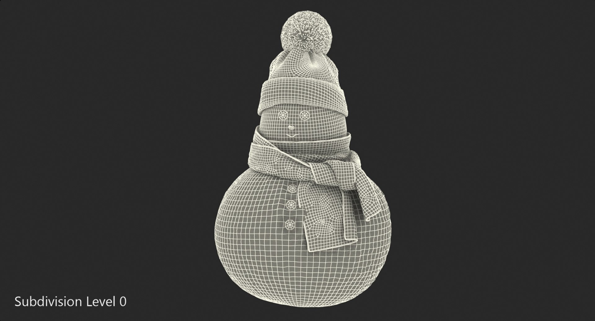 3D little snowgirl christmas snow model - TurboSquid 1357845