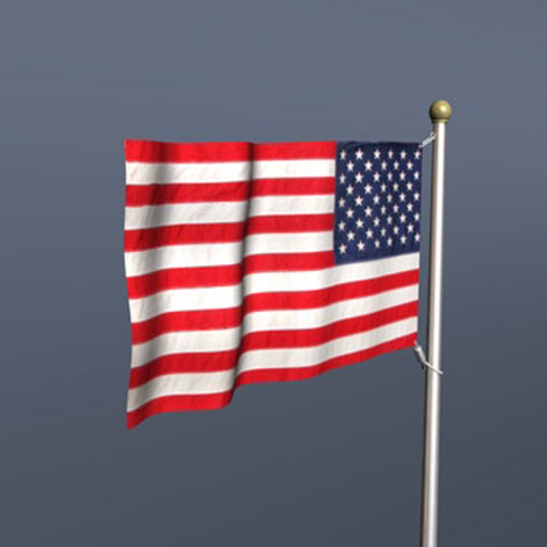 3d american flag