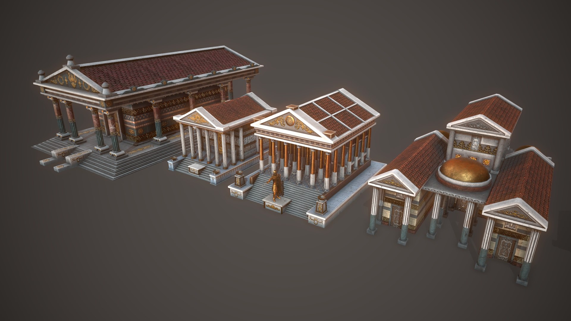 Ancient Temple Pack 3D Model - TurboSquid 1649660