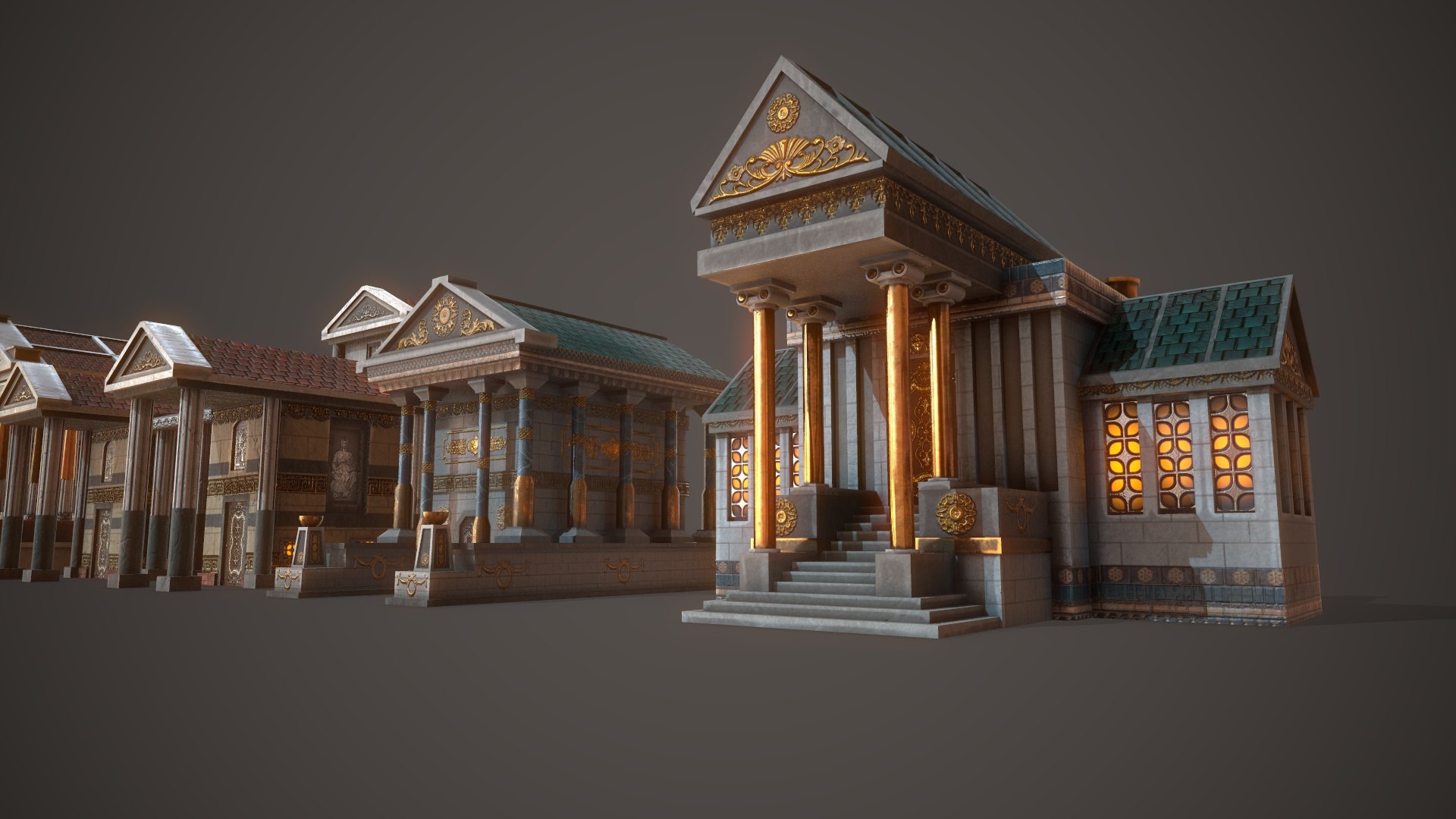 Ancient Temple Pack 3D Model - TurboSquid 1649660