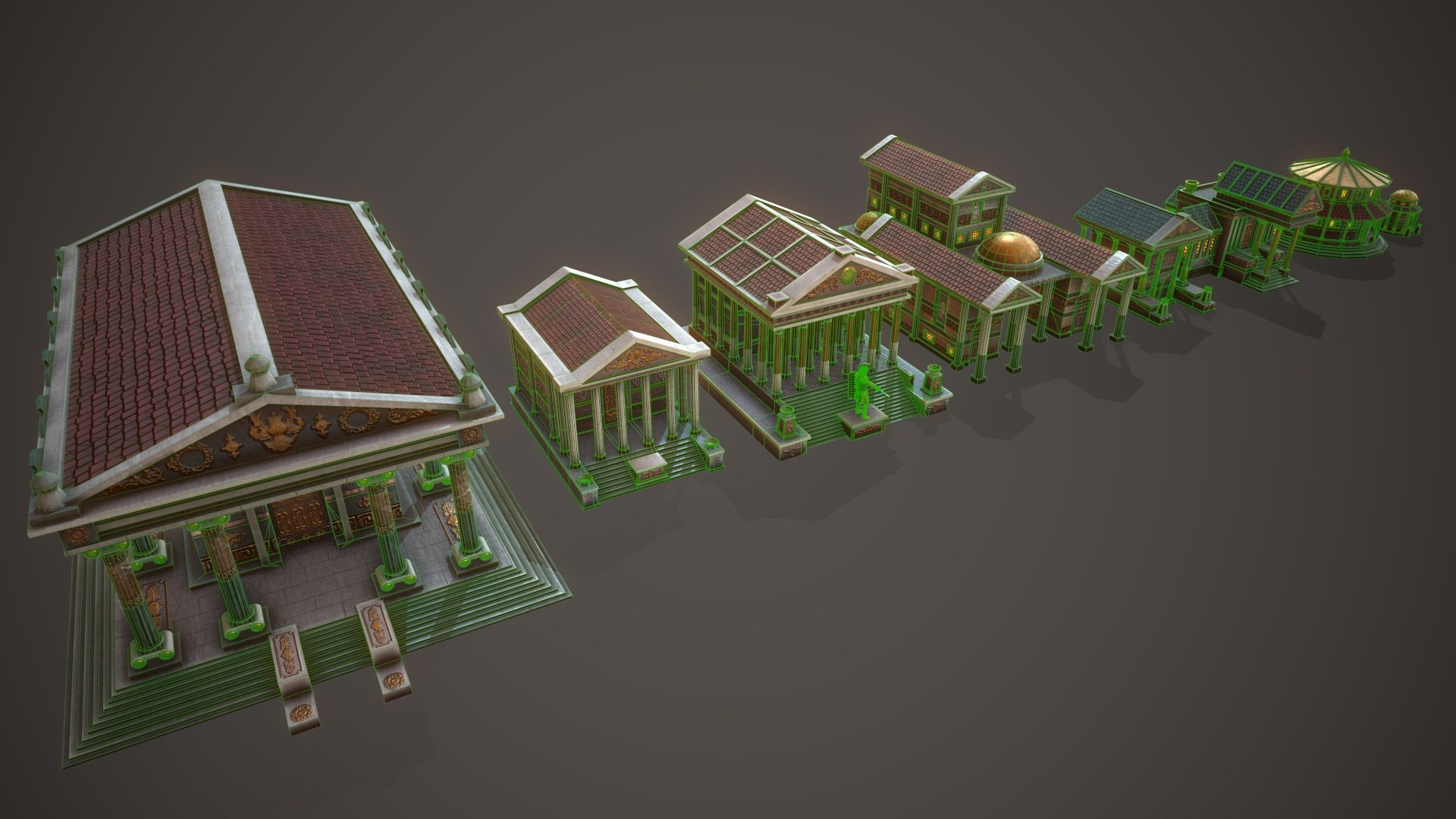 Ancient Temple Pack 3D Model - TurboSquid 1649660