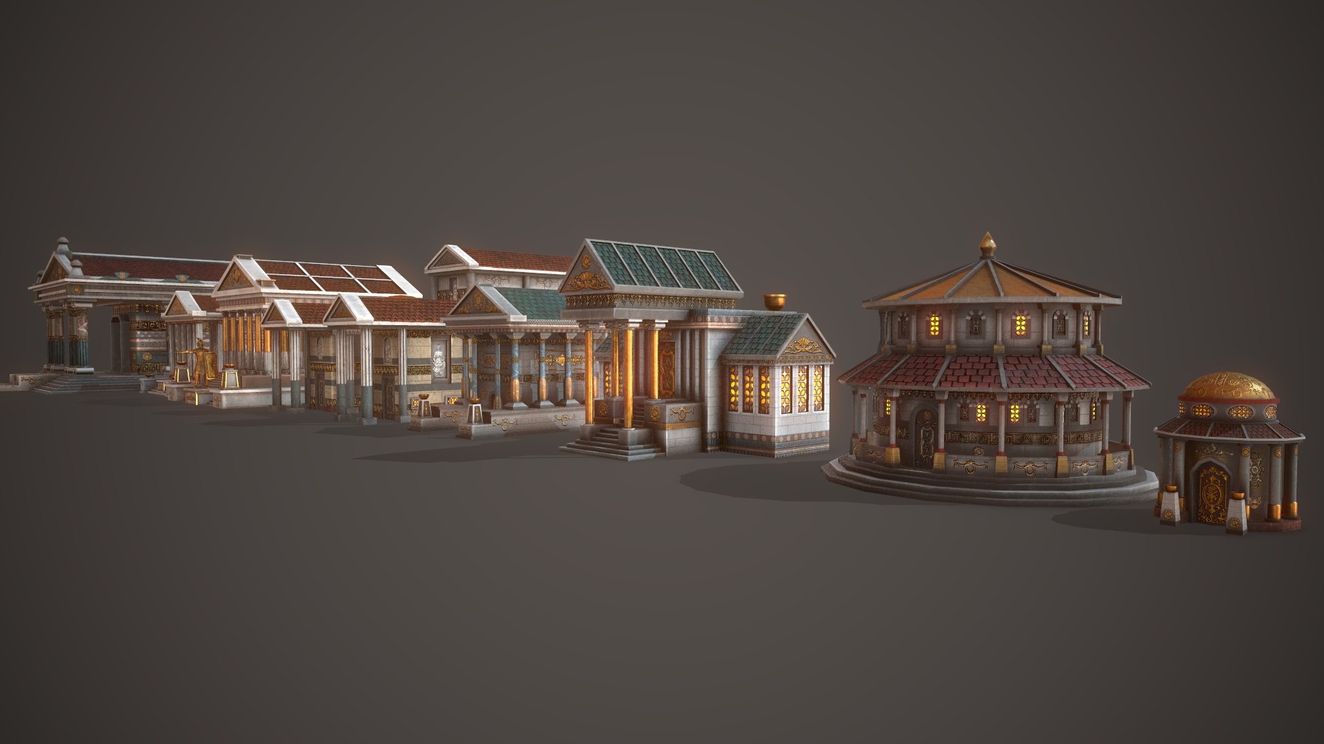 Ancient Temple Pack 3D Model - TurboSquid 1649660