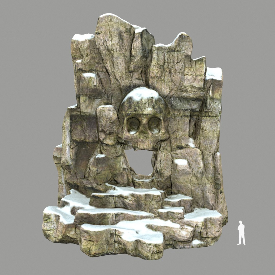 3D skull cave model - TurboSquid 1345026