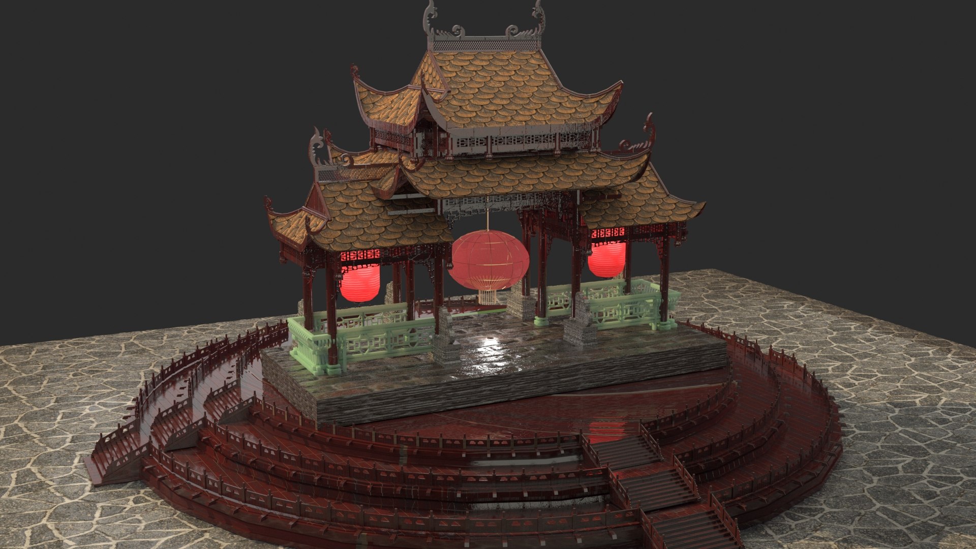 Chinese Gate 3D Model - TurboSquid 1887970
