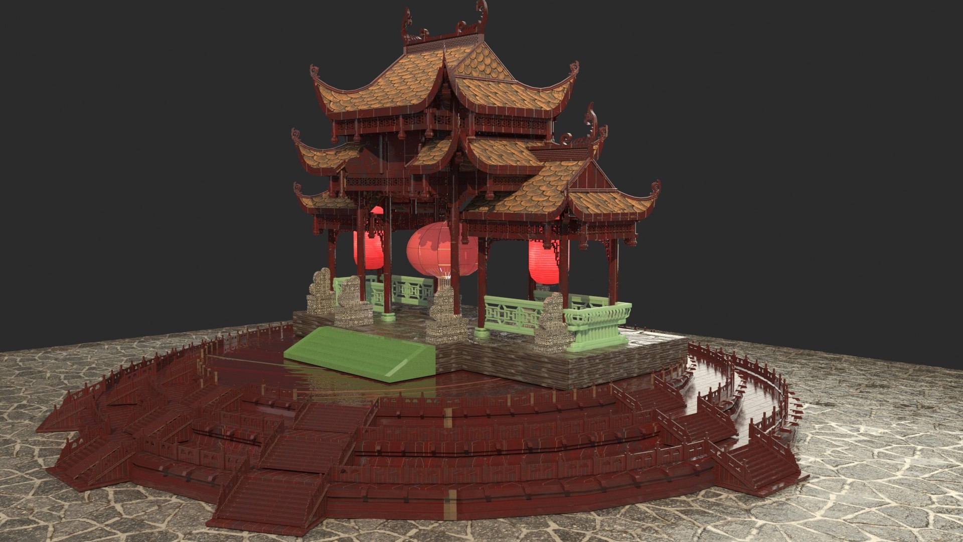 Chinese Gate 3D Model - TurboSquid 1887970