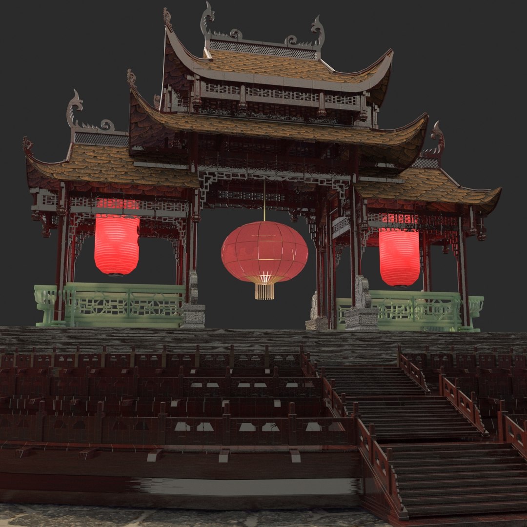 Chinese Gate 3D Model - TurboSquid 1887970