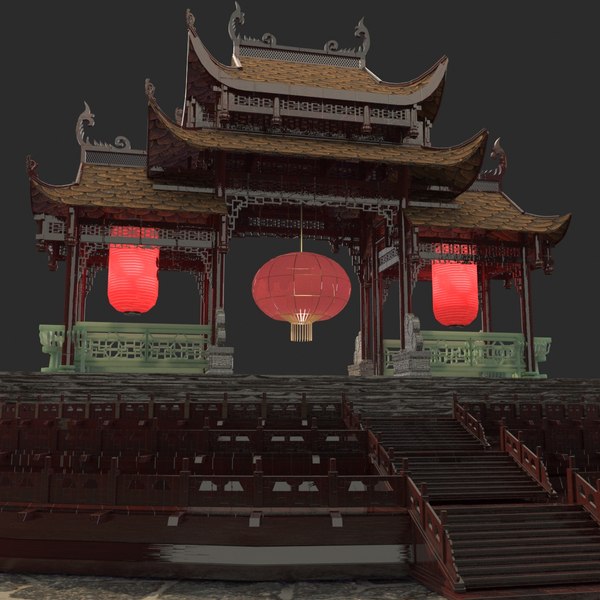 modelo 3d Chinese gate - TurboSquid 1887970