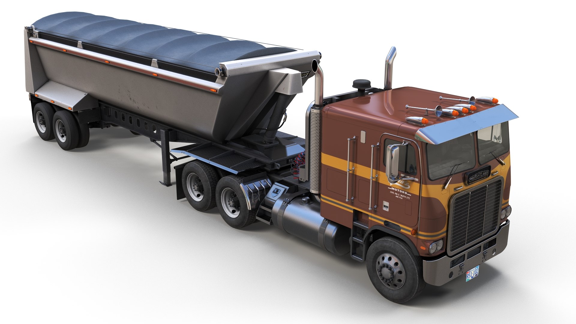 3D Freightliner Powerliner dump trailer - TurboSquid 2151139