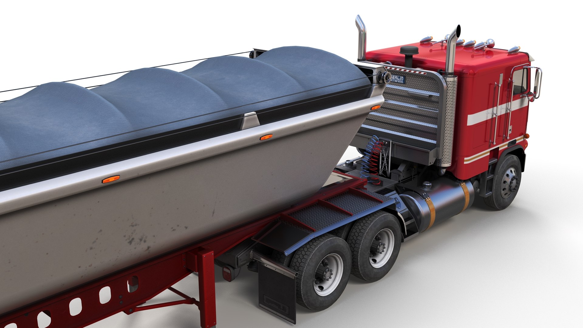 3D Freightliner Powerliner dump trailer - TurboSquid 2151139
