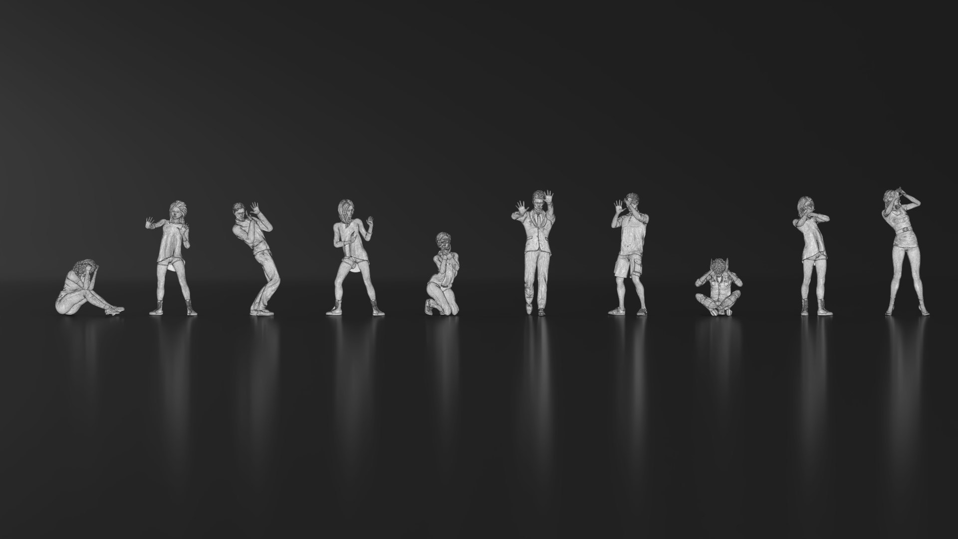 HD People 21 ScaredShocked 3D Model - TurboSquid 2216088