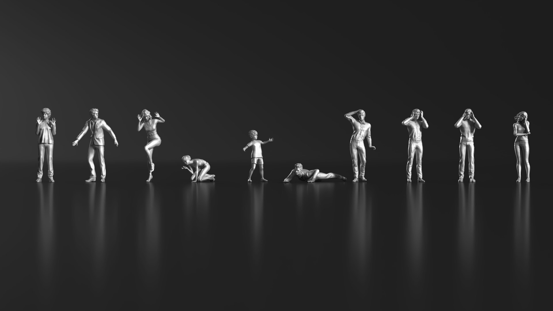 HD People 21 ScaredShocked 3D Model - TurboSquid 2216088
