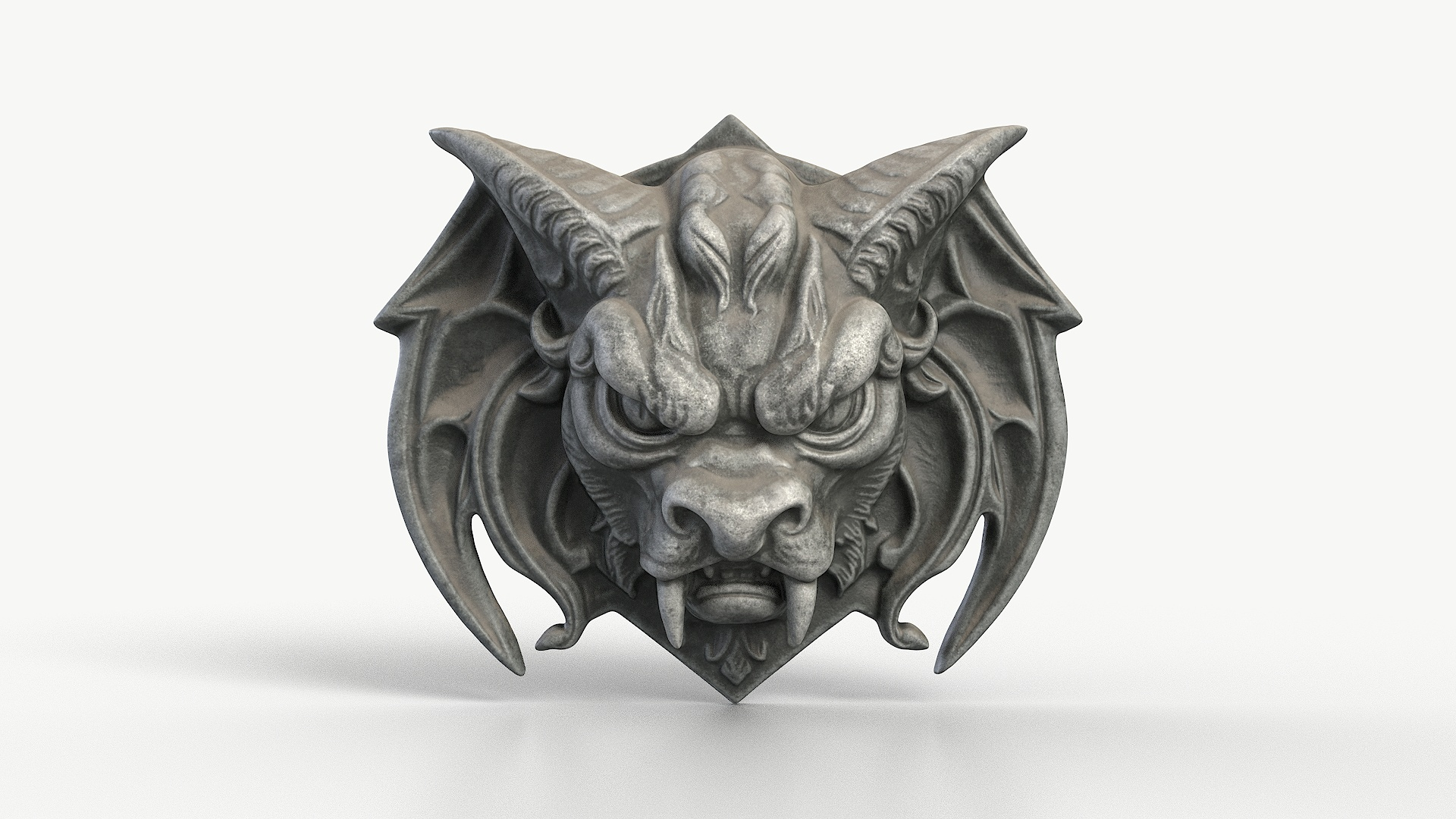 3D Gargoyle Dragon Head 1 Textured Model - TurboSquid 2309424