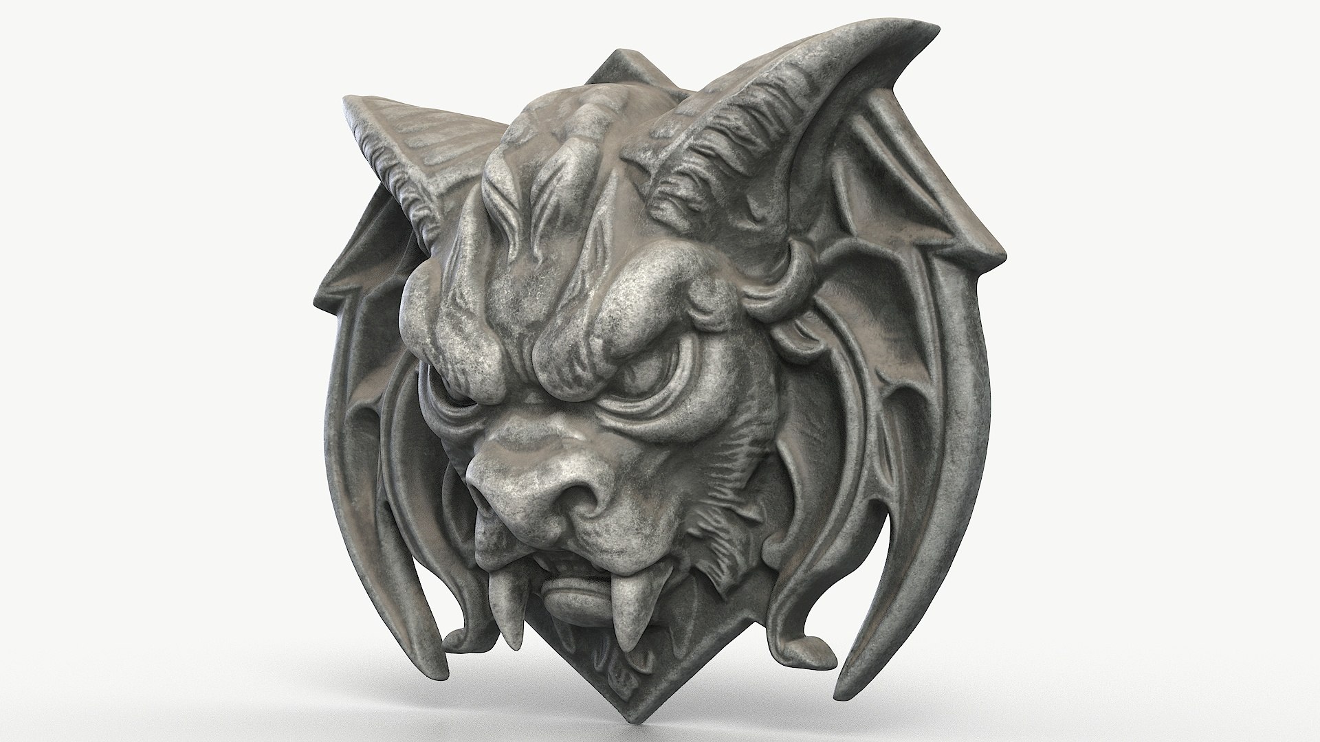 3D Gargoyle Dragon Head 1 Textured Model - TurboSquid 2309424