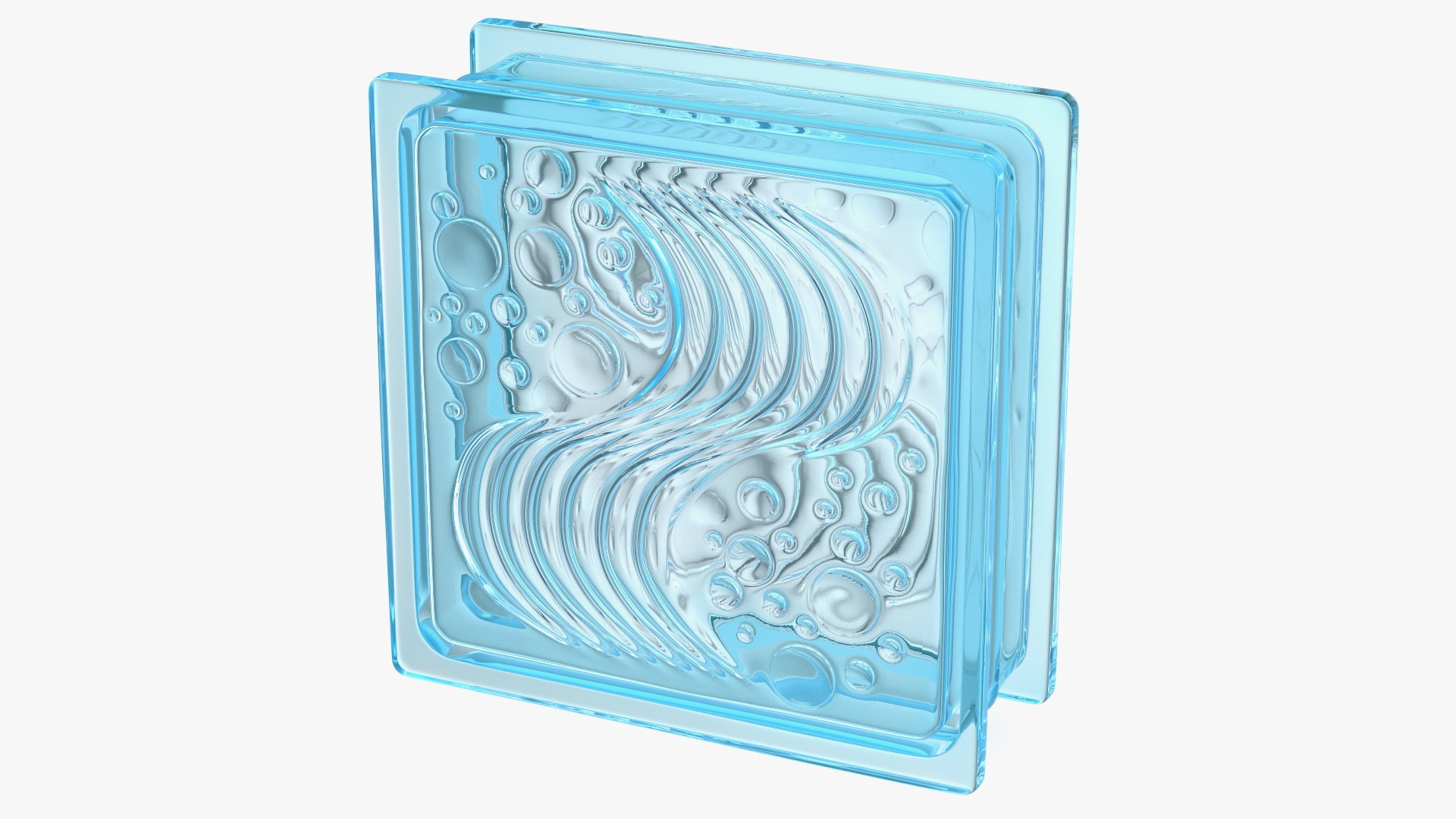 Square Glass Block Ocean View Blue 3D model - TurboSquid 1830821