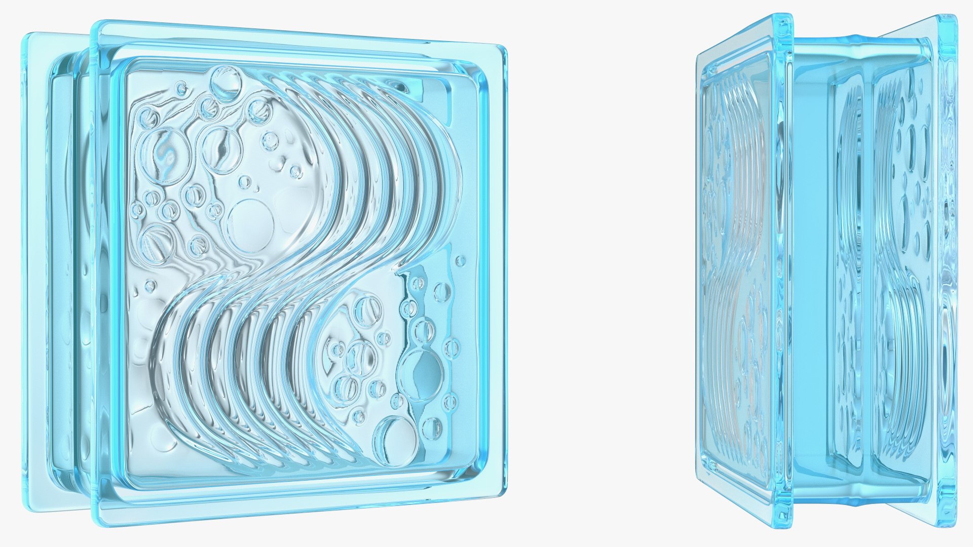 Square Glass Block Ocean View Blue 3D model - TurboSquid 1830821