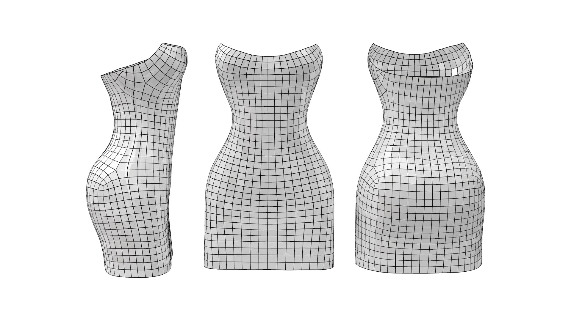 3D Sequin Short Dress Model - TurboSquid 1748344