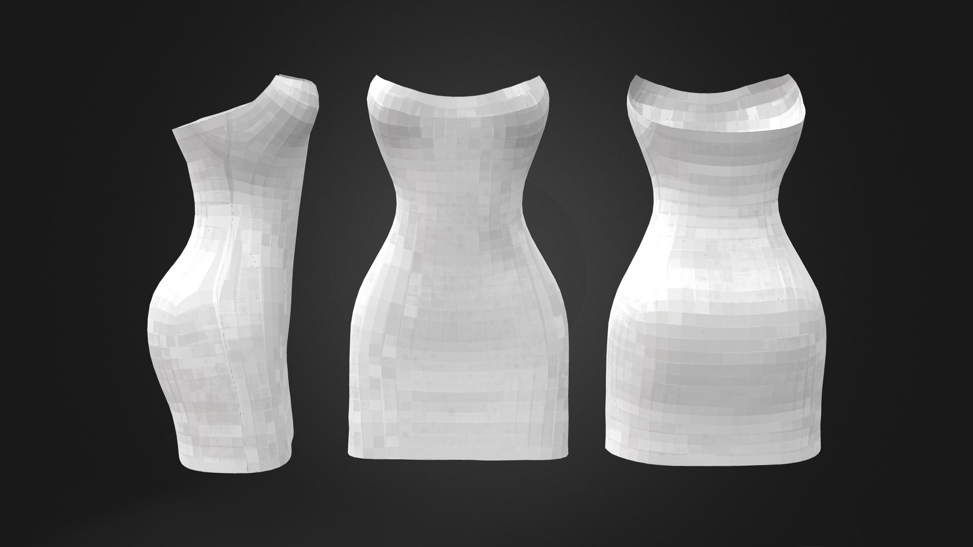 3D Sequin Short Dress Model - TurboSquid 1748344