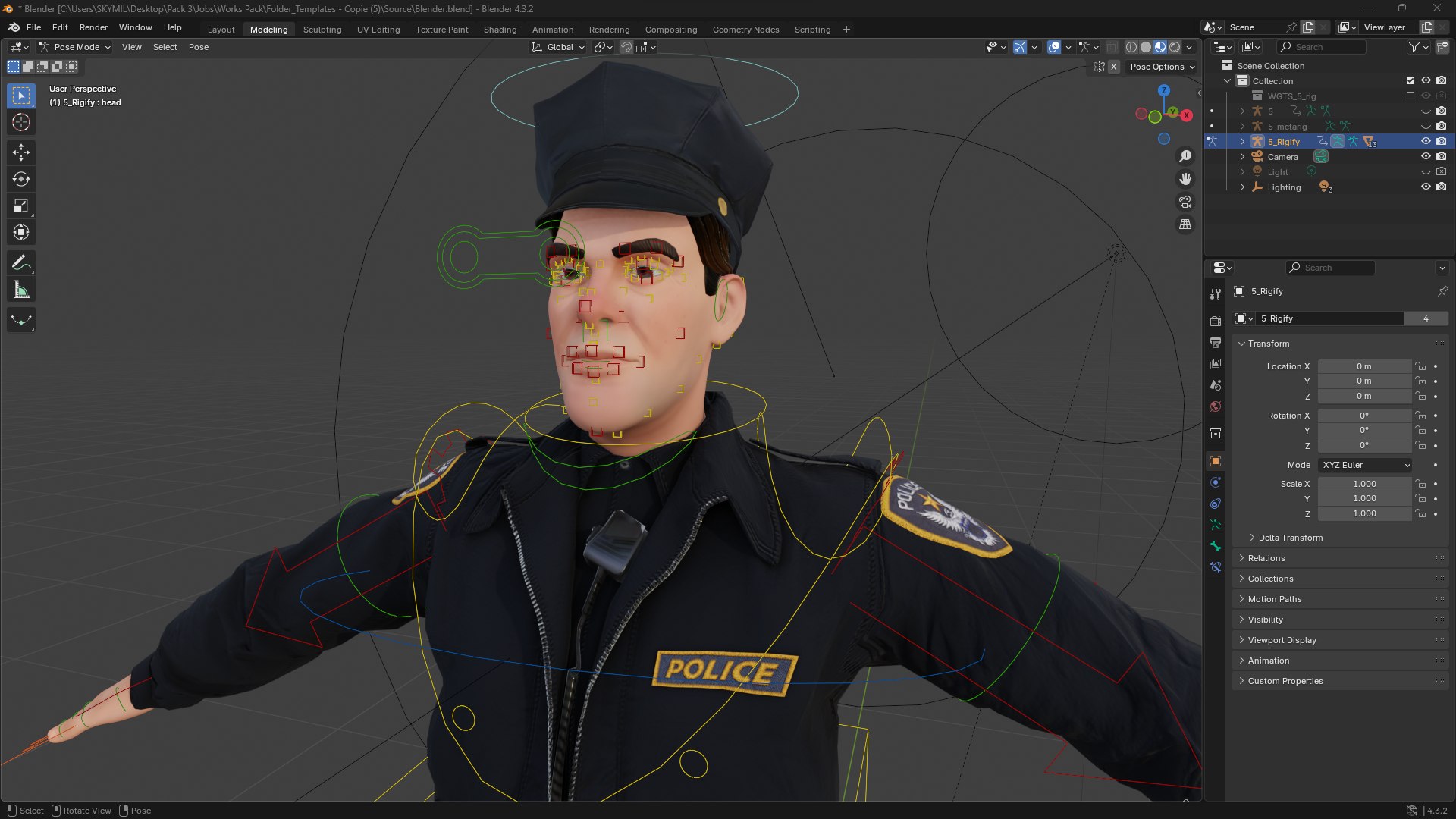 3D Stylized Cop Cartoon Police Officer Rigged Policeman - TurboSquid ...