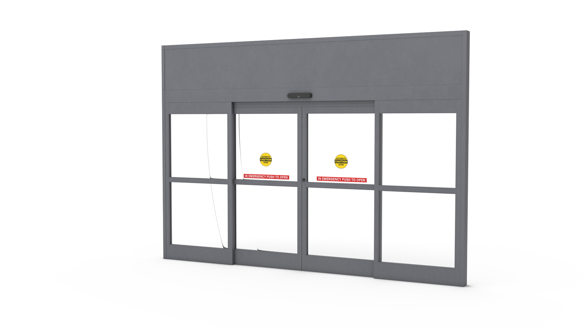 Retail Sliding Door System with Aluminium Framing 3D - TurboSquid 2041555