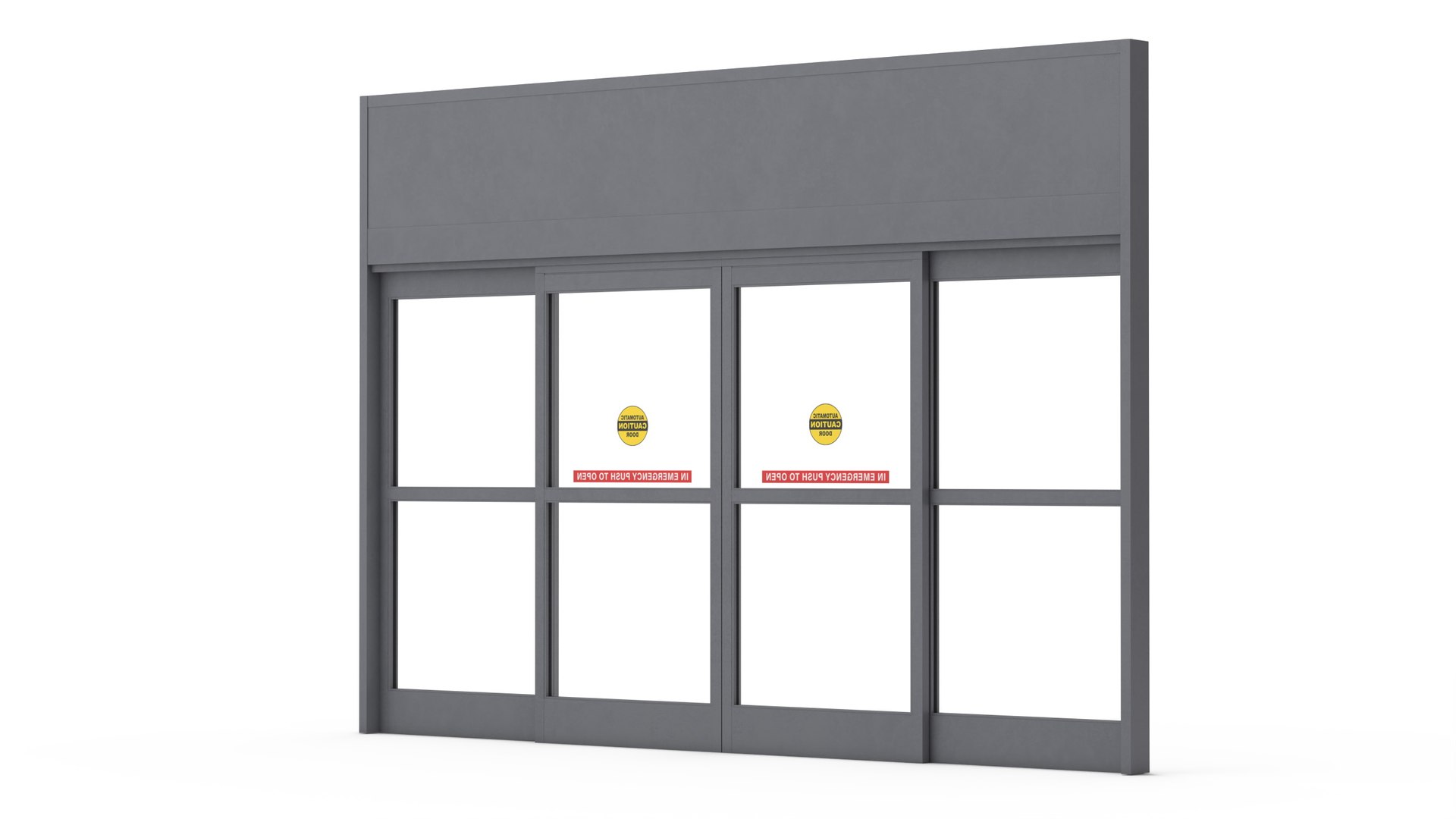 Retail Sliding Door System with Aluminium Framing 3D - TurboSquid 2041555