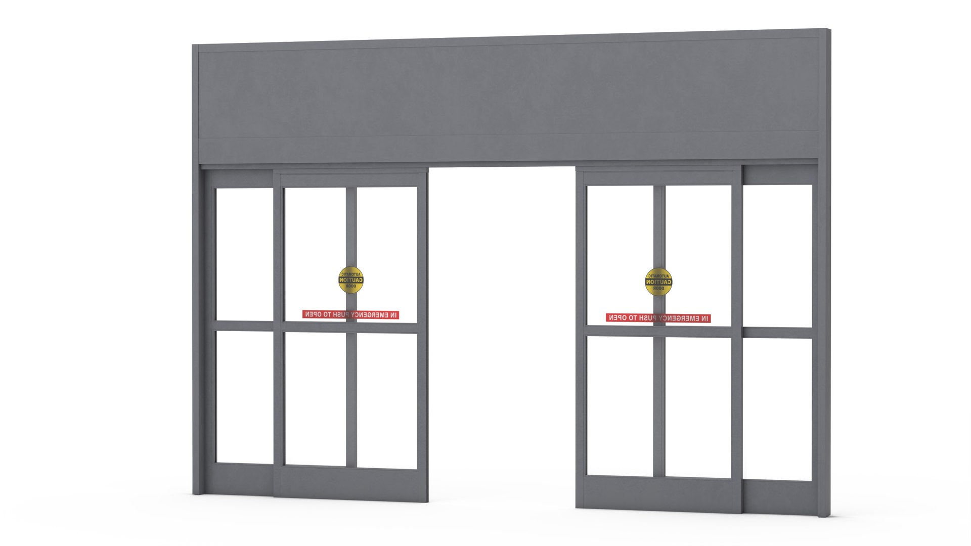 Retail Sliding Door System with Aluminium Framing 3D - TurboSquid 2041555