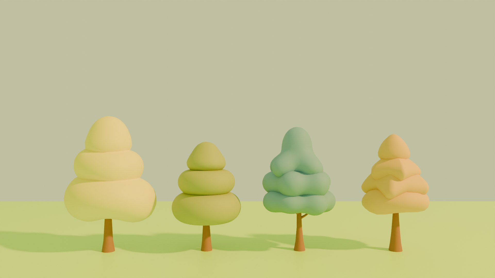 3D Low Poly Cartoon Trees - TurboSquid 2400285