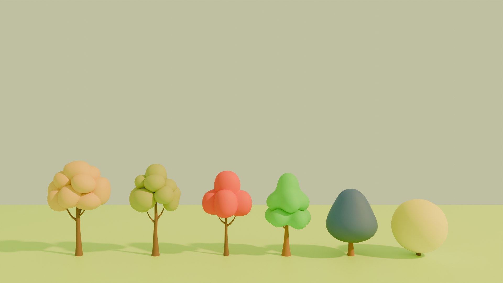 3D Low Poly Cartoon Trees - TurboSquid 2400285