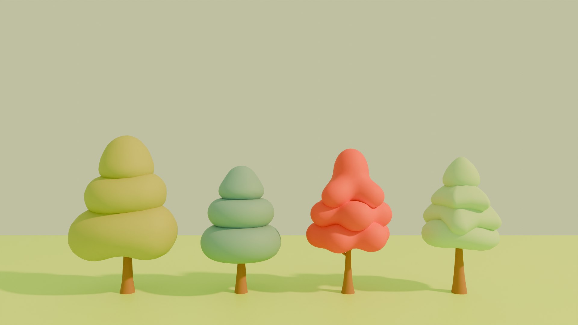3D Low Poly Cartoon Trees - TurboSquid 2400285