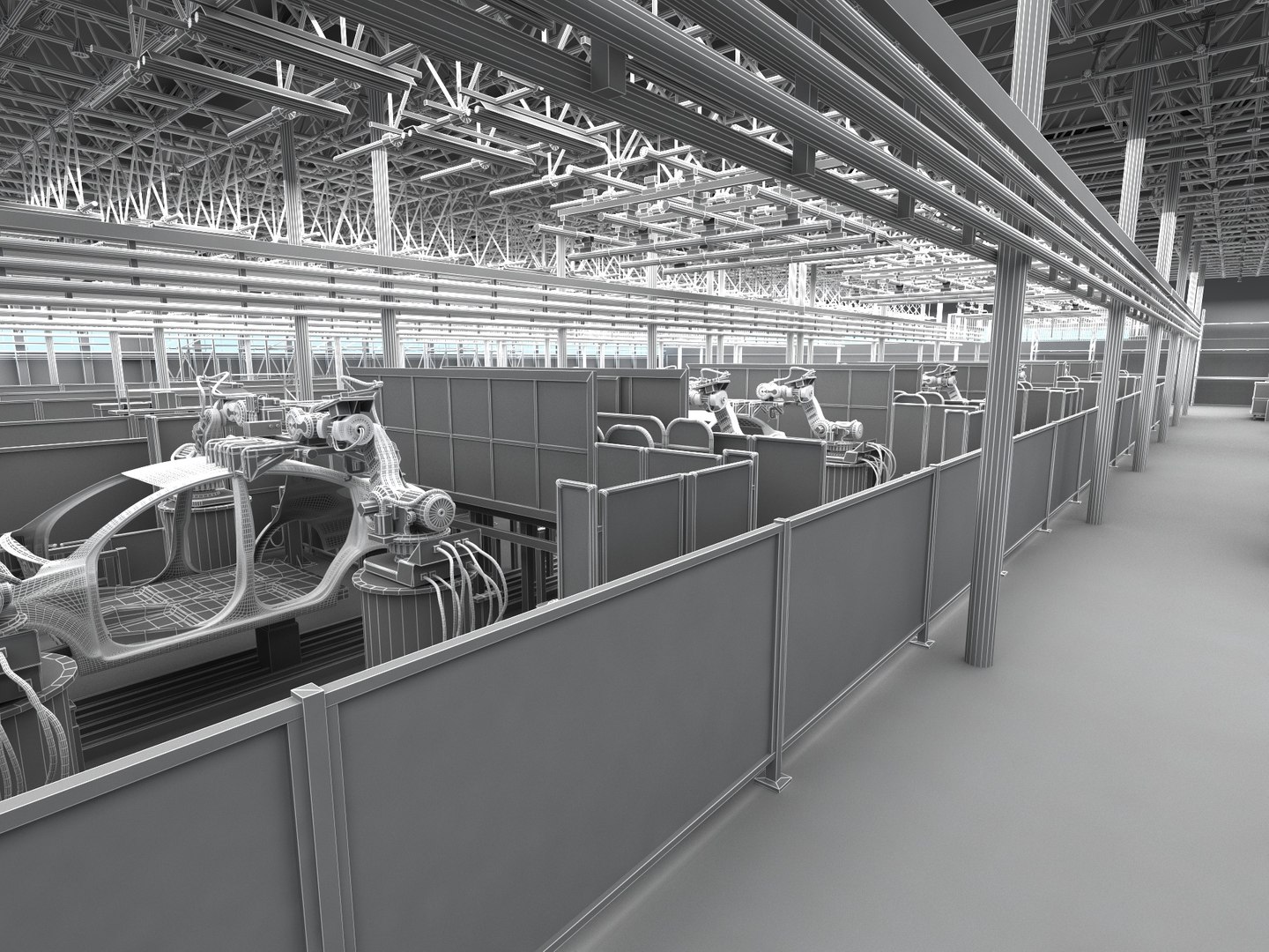 Automobile Production Line 3D Model - TurboSquid 2145011