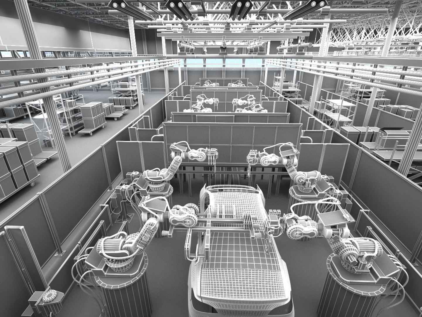 Automobile Production Line 3D Model - TurboSquid 2145011