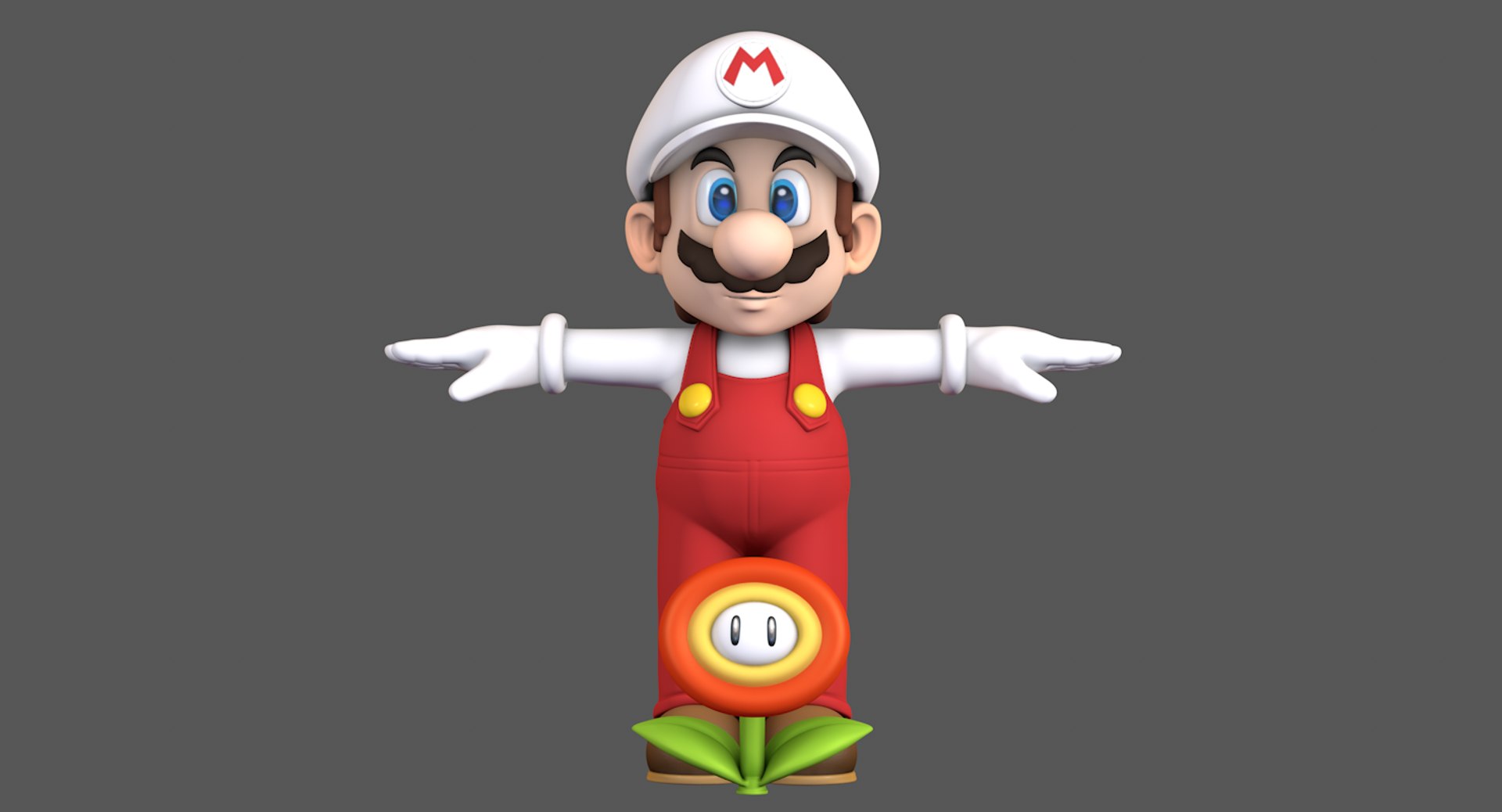 Super mario bros flower model - TurboSquid 1402750