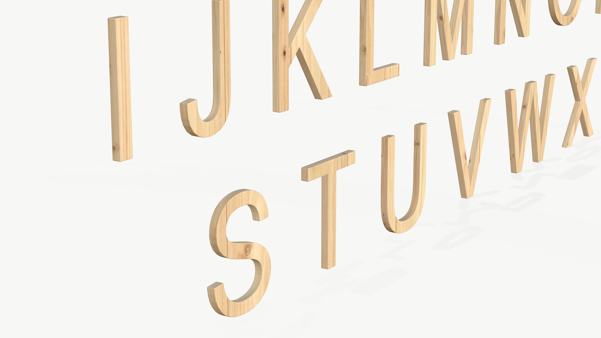 3D Alphabet Wooden - TurboSquid 2006194