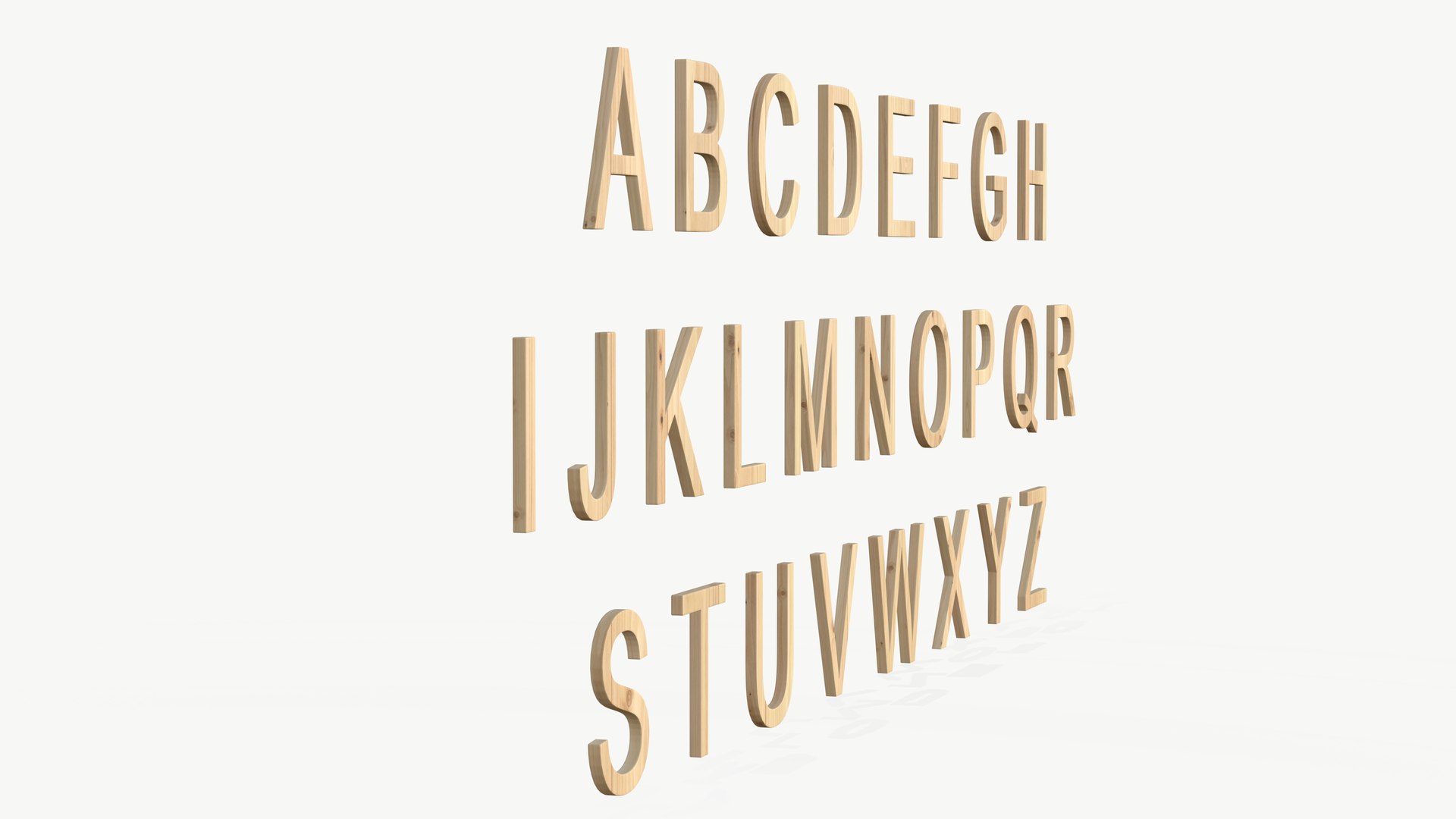 3D Alphabet Wooden - TurboSquid 2006194