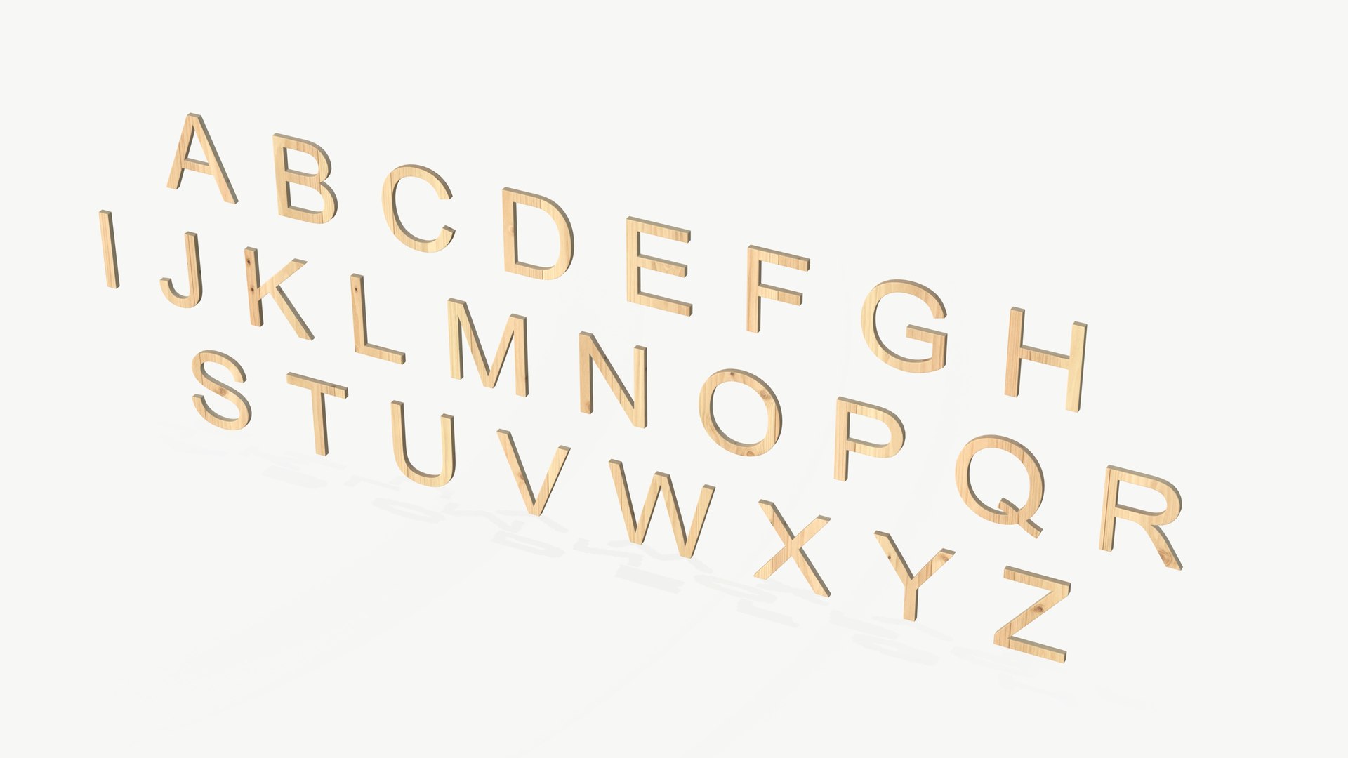 3D Alphabet Wooden - TurboSquid 2006194