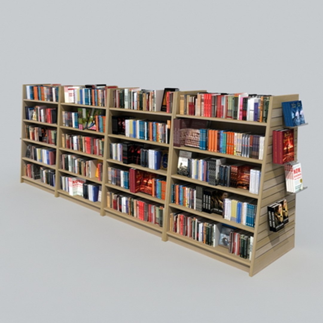 3d Book Store Bookstore Model