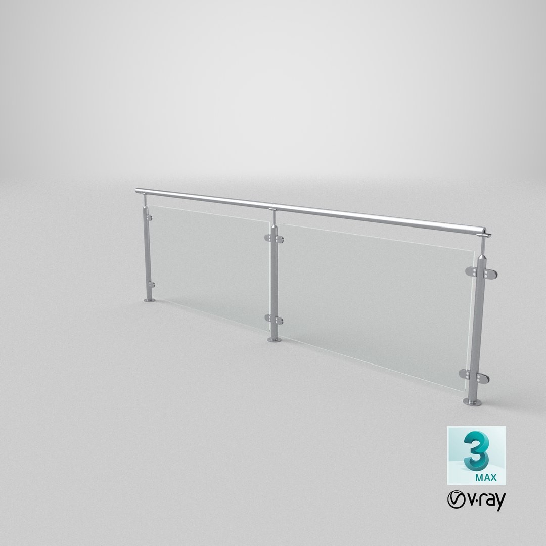 Real Glass Handrail 3D - TurboSquid 1656539