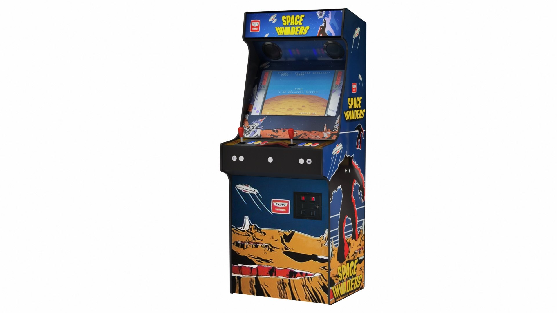Space Invaders Arcade Machine 3D Model - TurboSquid 2517198