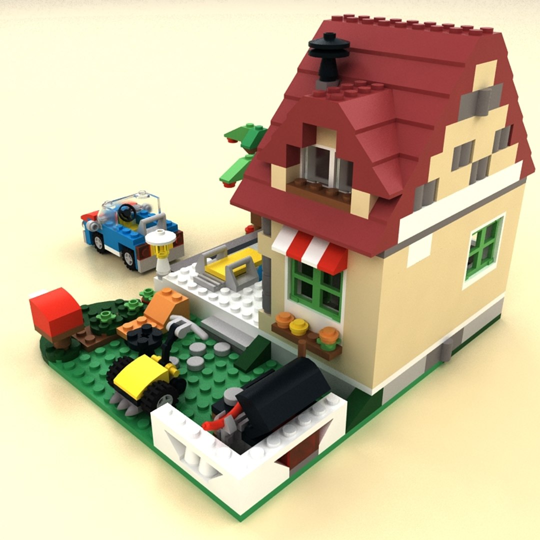 3d Lego Changing Season House Model