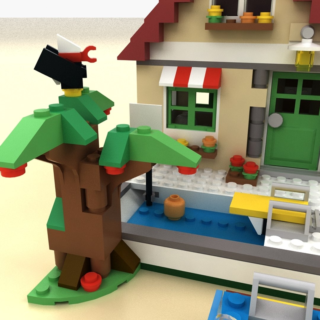 3d Lego Changing Season House Model