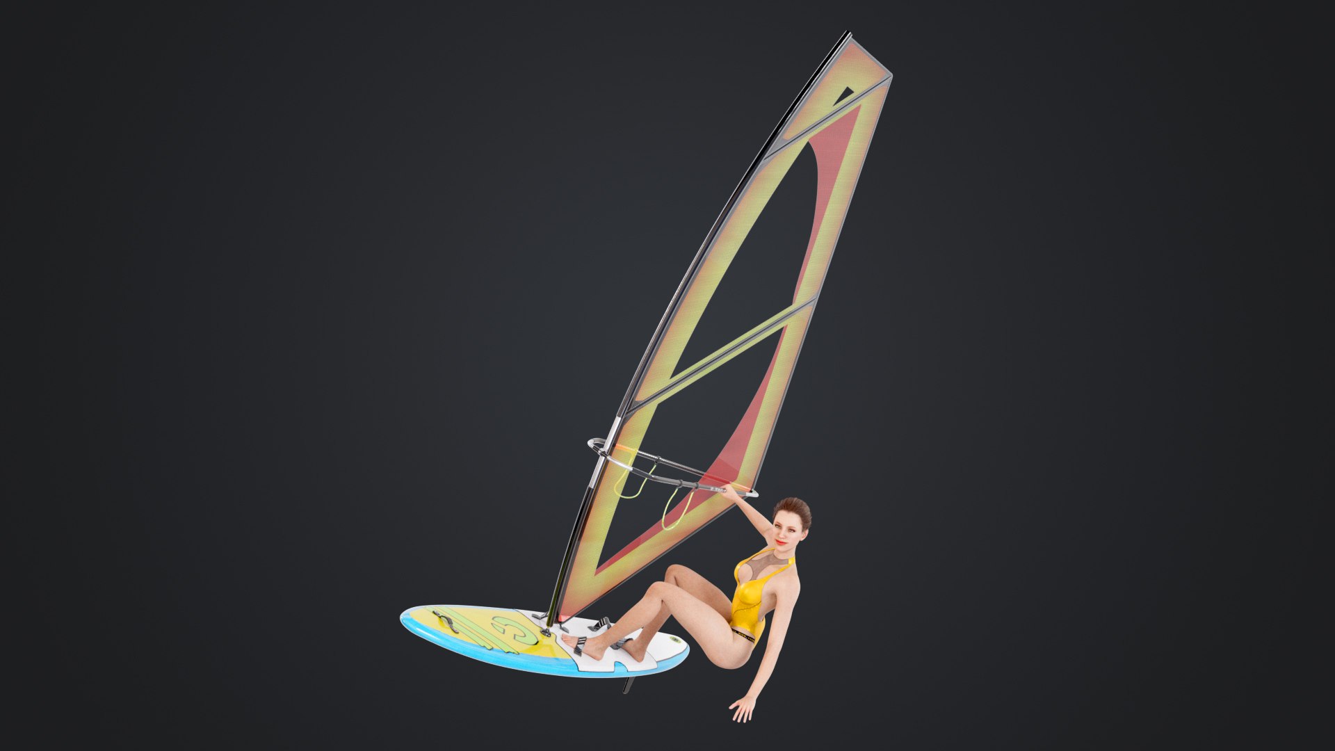 Female Windsurf Model - TurboSquid 2385066