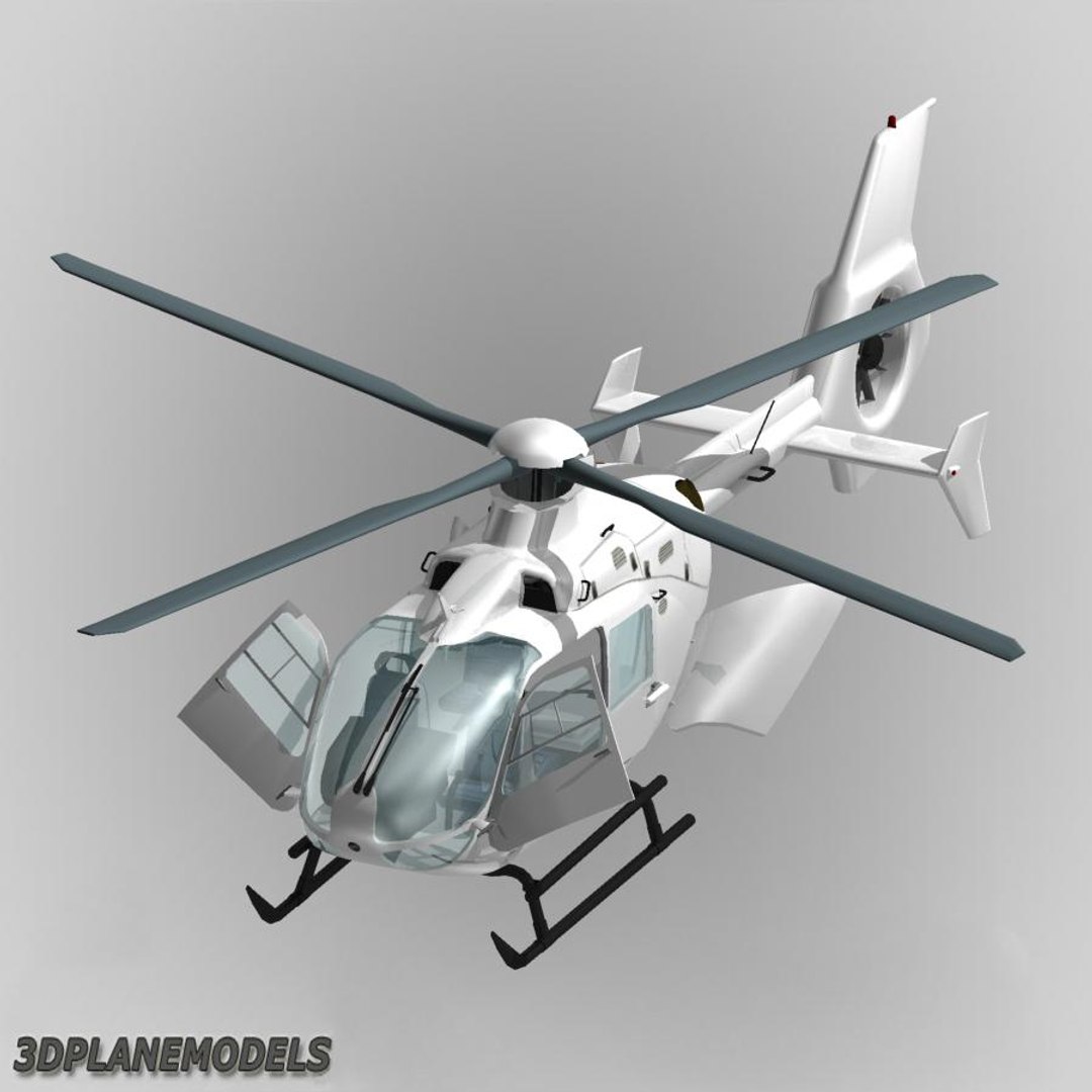 3d Model Eurocopter Ec-135 Generic White