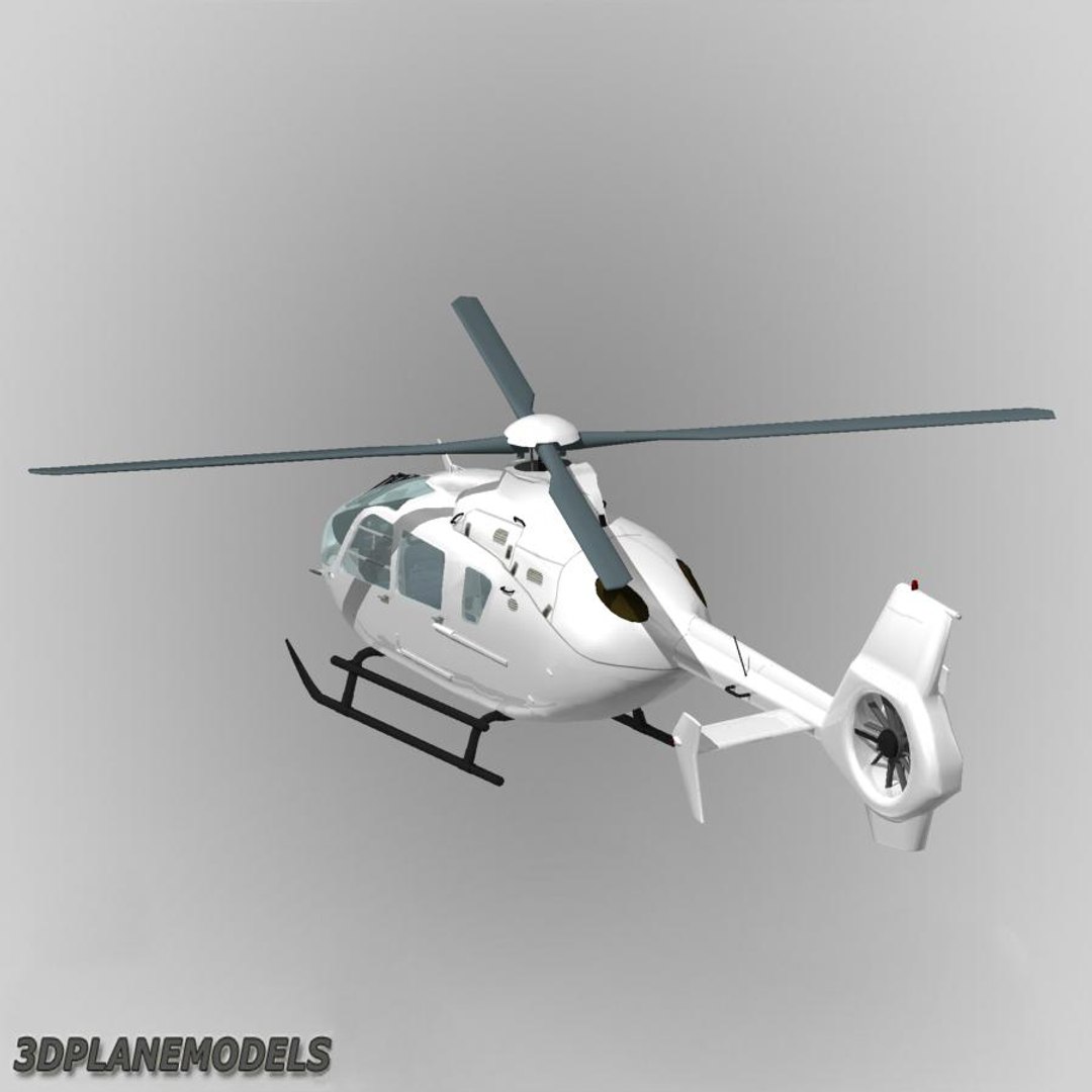 3d Model Eurocopter Ec-135 Generic White