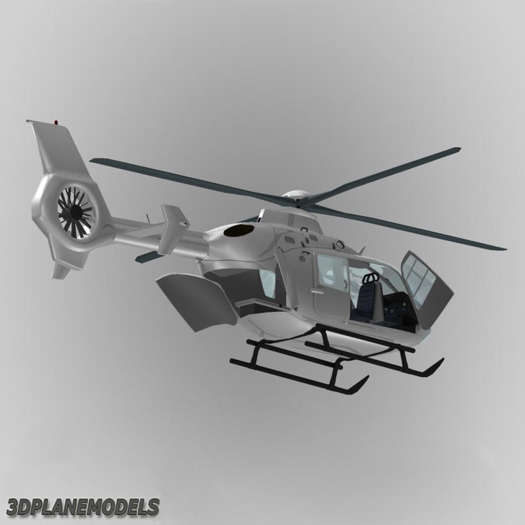 3d Model Eurocopter Ec-135 Generic White